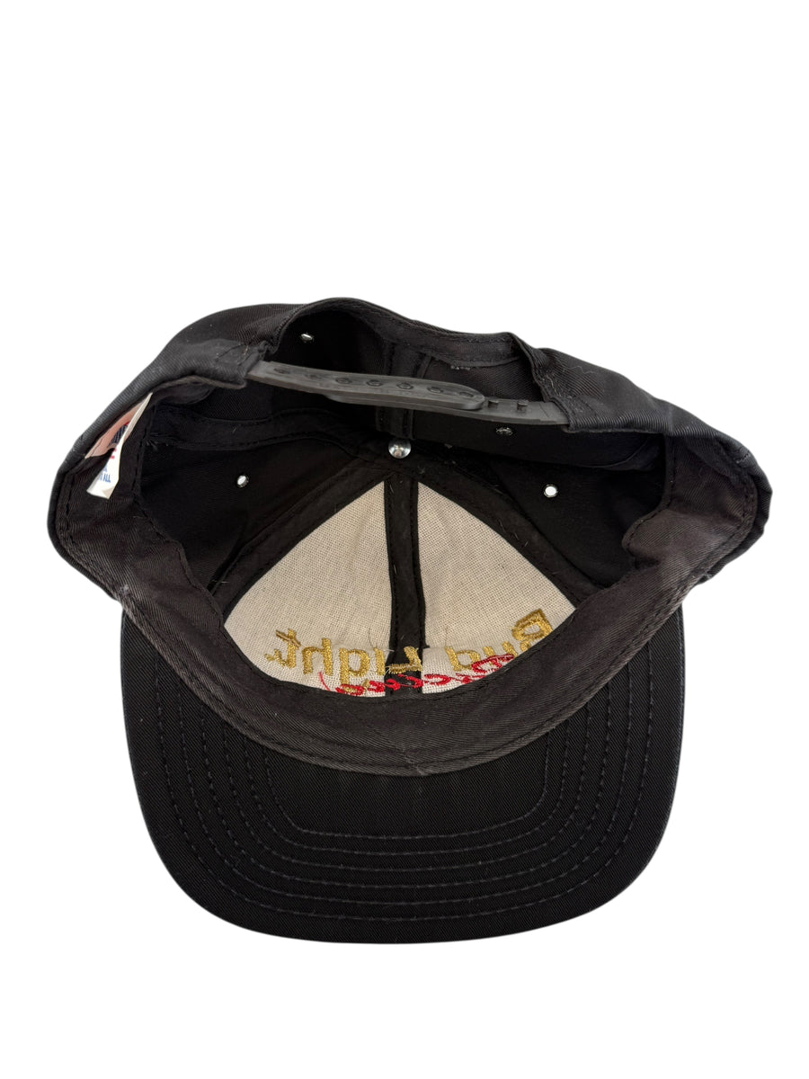 Vintage Budweiser Bud Light Racing Snapback Hat 90s Black – Reset Web Store